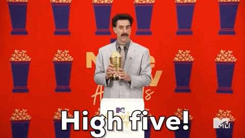 Borat High Five Gif