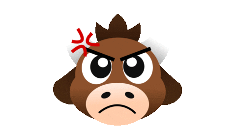 Angry Bull Sticker by LokerStudentUnion for iOS & Android | GIPHY