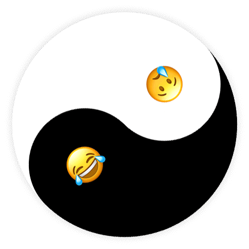 Ying Yang Laugh Sticker for iOS & Android | GIPHY
