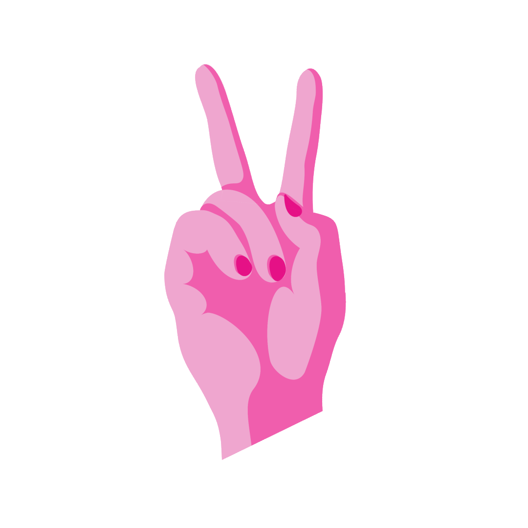Hand Peace Sticker by GLOW by dm for iOS & Android | GIPHY