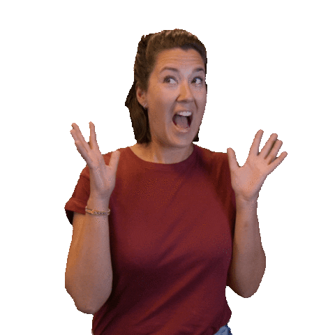 Excited Aaah Sticker by RauwCC for iOS & Android | GIPHY