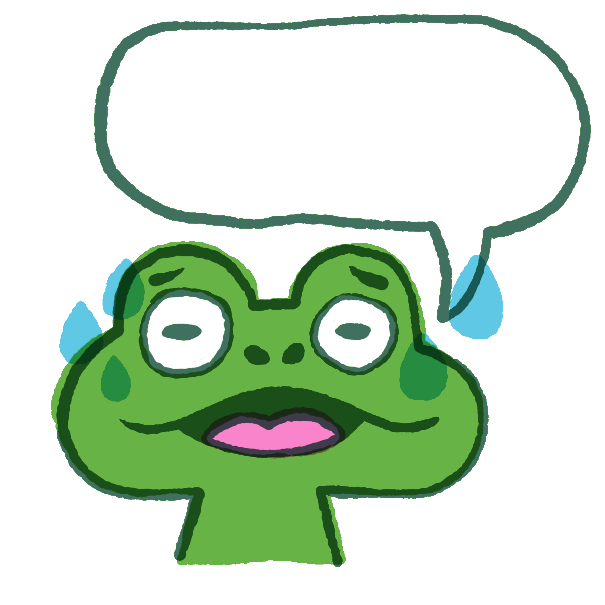 Nervous Frog Sticker by rudepetsclub for iOS & Android | GIPHY