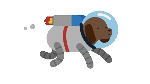 Astronaut Dog Gif