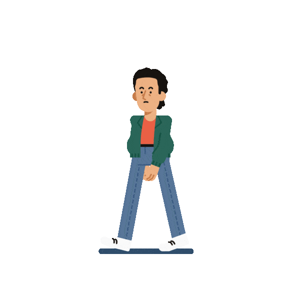 Jerry Seinfeld Walking Sticker by Alberto Pozo for iOS & Android | GIPHY