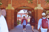 Girl Walking To School Gif