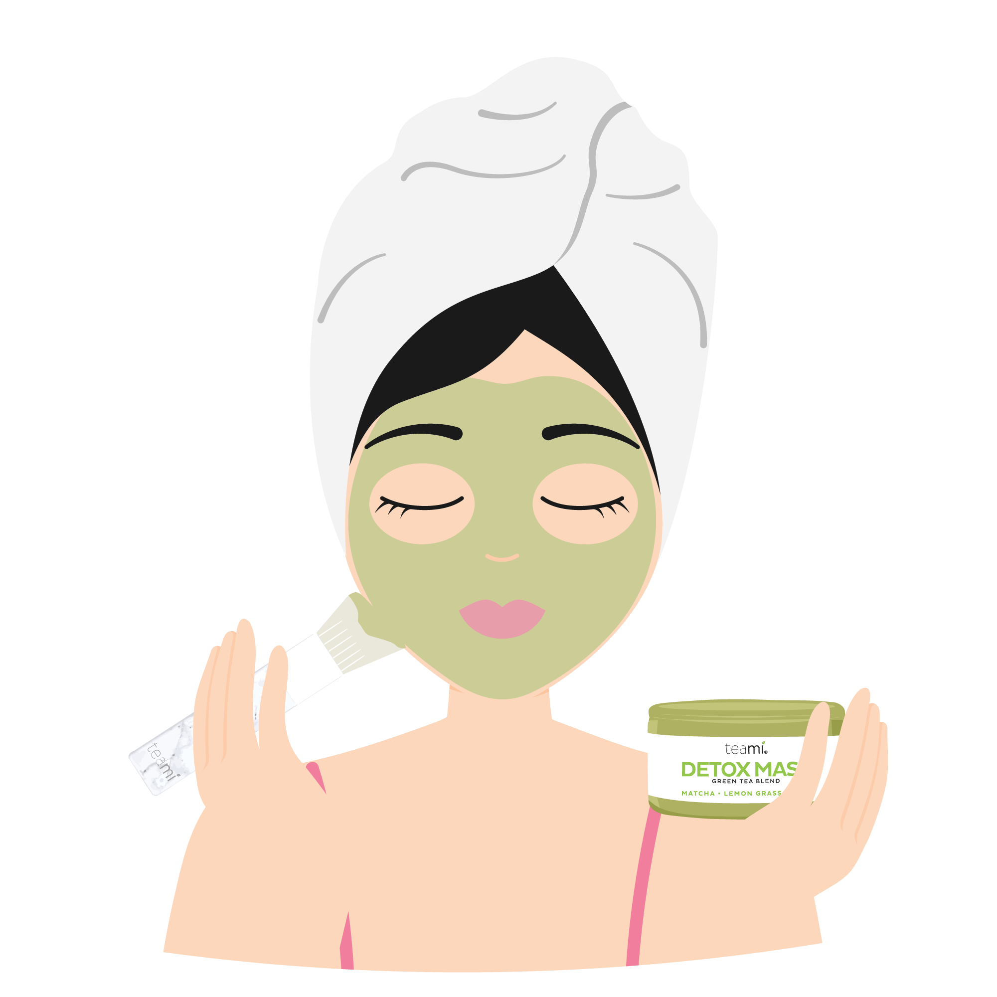 Skin Care Mask Sticker by Teami Blends for iOS & Android | GIPHY