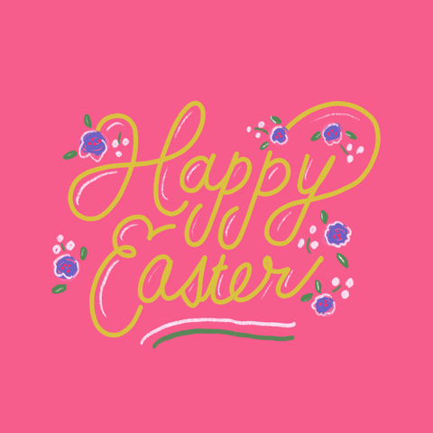 Easter Bunny Cheers GIF by BrittDoesDesign - Find & Share on GIPHY