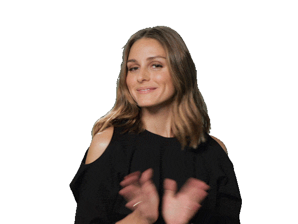Excited Clapping Sticker by Olivia Palermo for iOS & Android | GIPHY