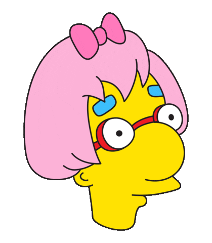 The Simpsons Pink Sticker by doña batata for iOS & Android | GIPHY