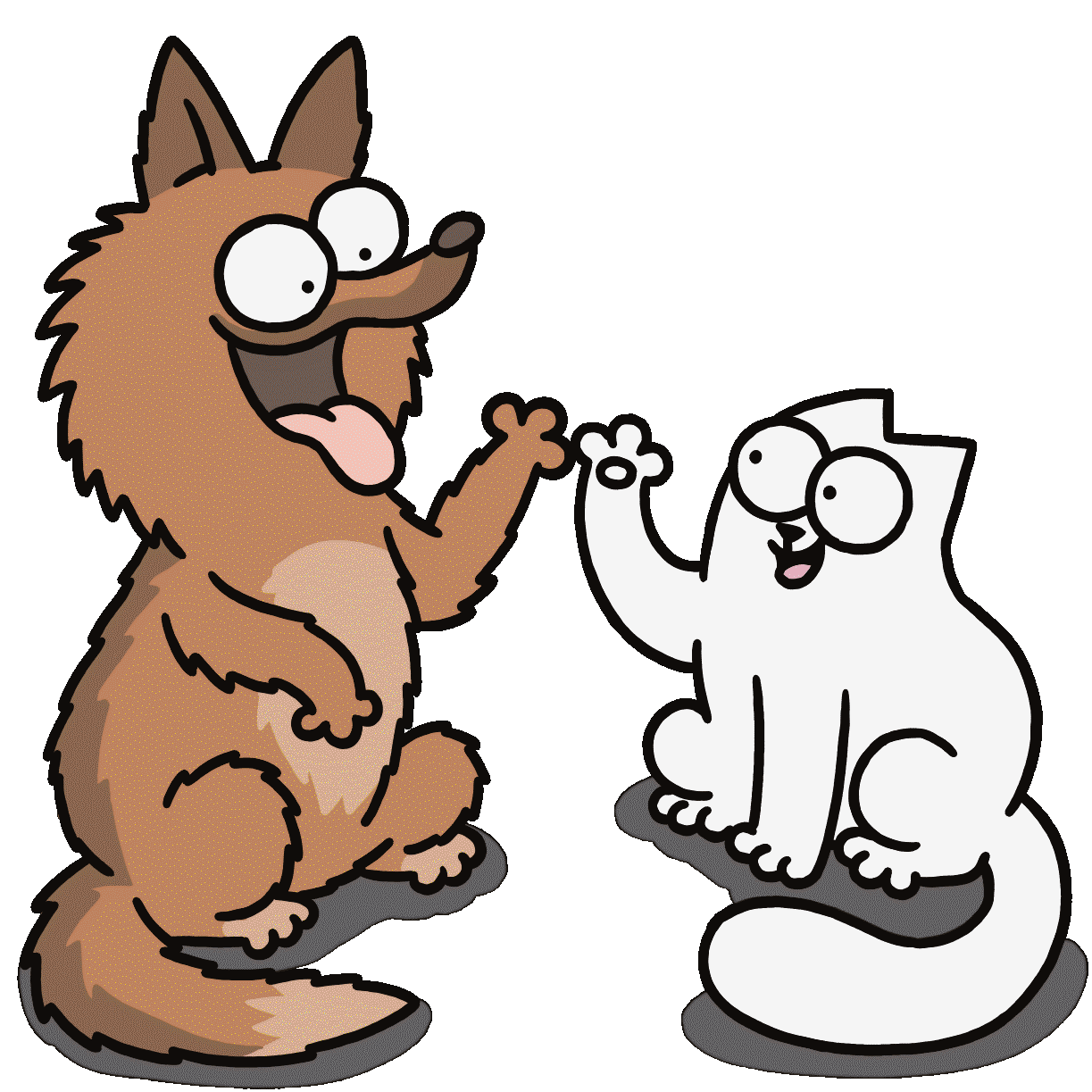 High Five Hell Yeah Sticker by Simon's Cat for iOS & Android | GIPHY