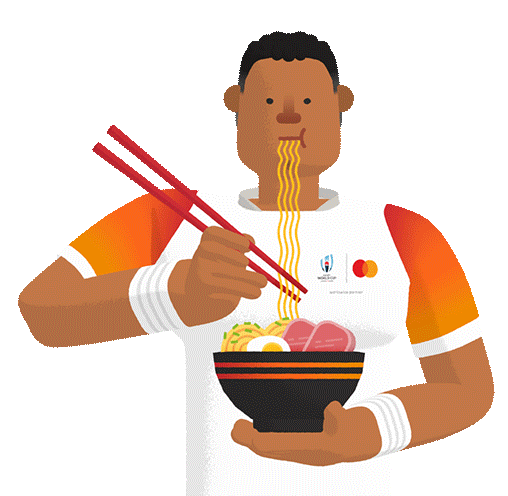 Jason Robinson Eating Sticker by Mastercard for iOS & Android | GIPHY