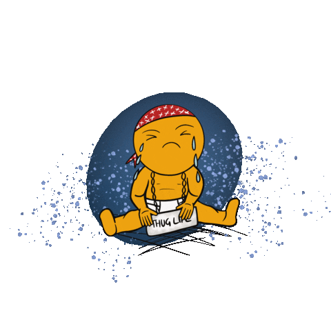 Sad Thug Life Sticker by JellaCreative for iOS & Android | GIPHY