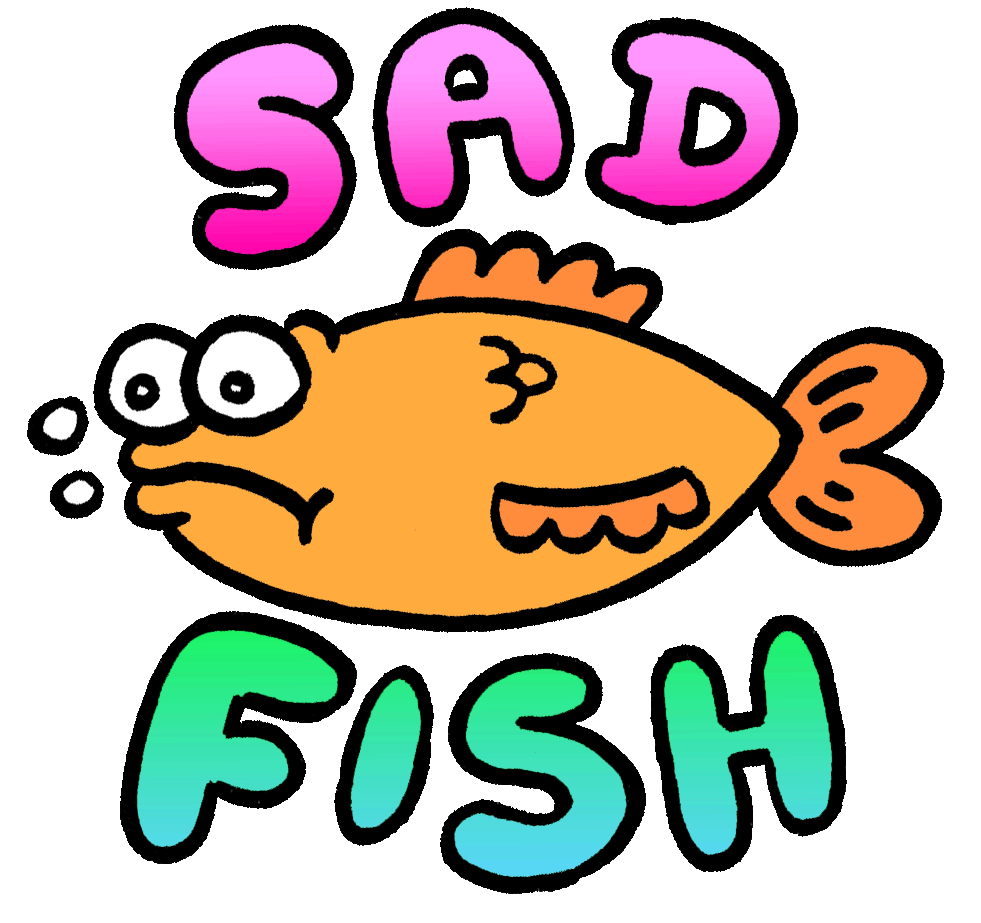 Sad Fish Sticker by Russell Taysom for iOS & Android | GIPHY