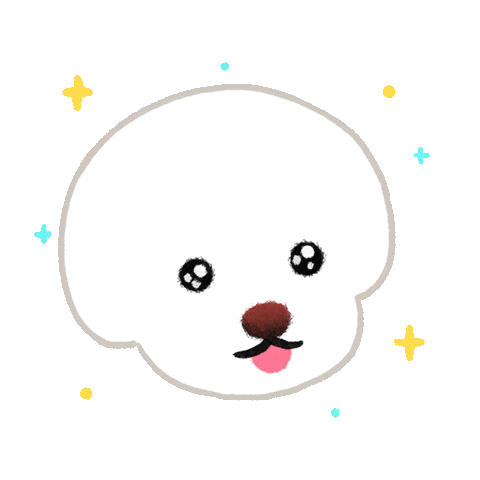 White Dog Wow Sticker by pikaole for iOS & Android | GIPHY