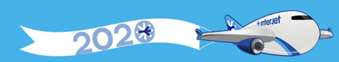 Happy New Year GIF by InterjetAirlines - Find & Share on GIPHY