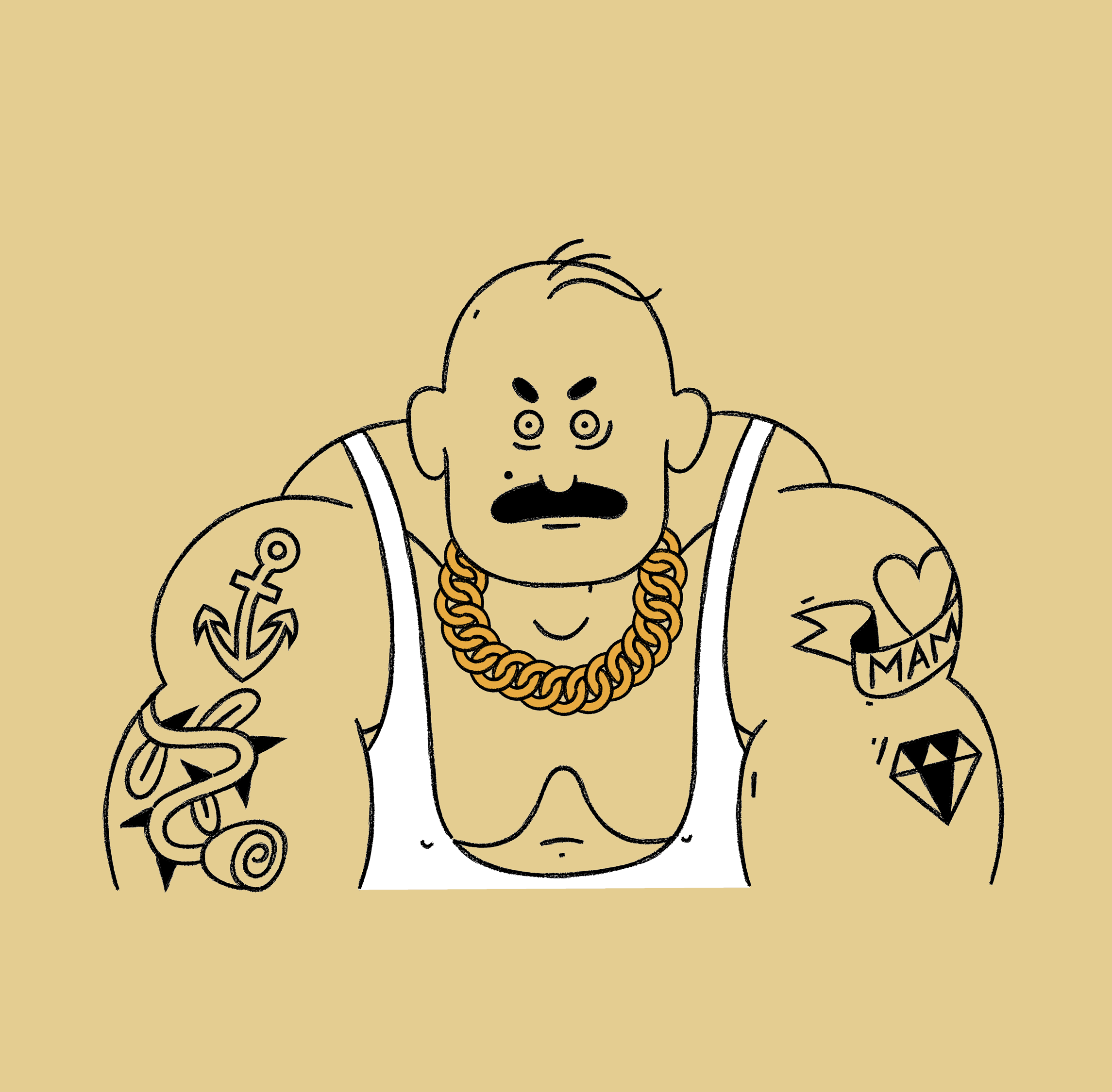 Strong Guy Illustration GIF by Aiste Papartyte - Find & Share on GIPHY