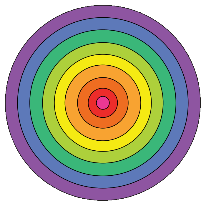 Rainbow Circle Sticker by Jen Stark for iOS & Android | GIPHY