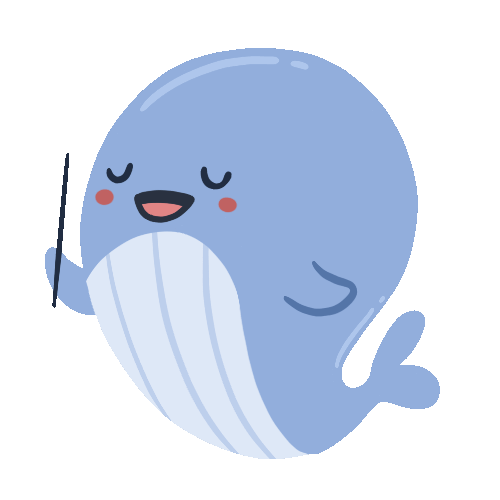 Teacher Whale Sticker by moodoodles for iOS & Android | GIPHY