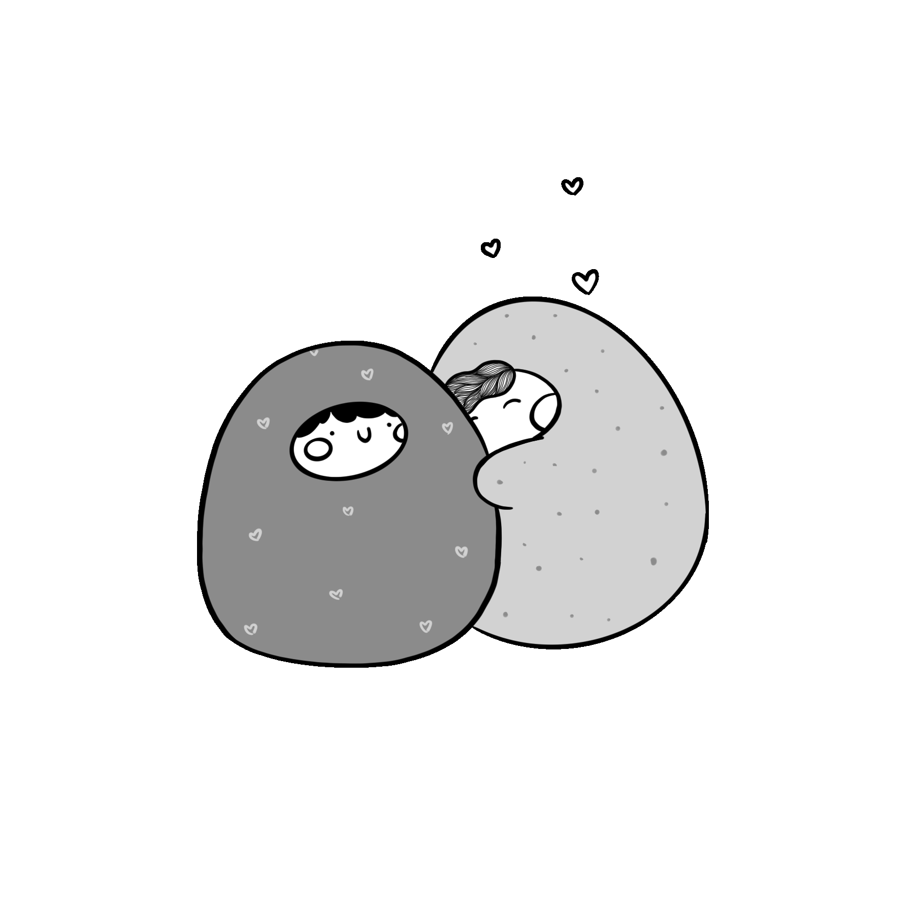 Cuddle Love Sticker by Mrs.Frollein for iOS & Android | GIPHY