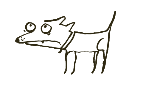 Cowering Dog Drawing