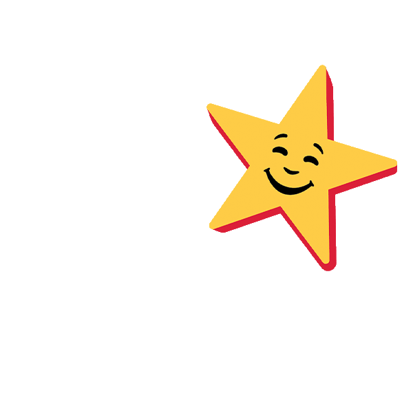 Happystar Feed Your Happy Sticker by Hardee's for iOS & Android | GIPHY