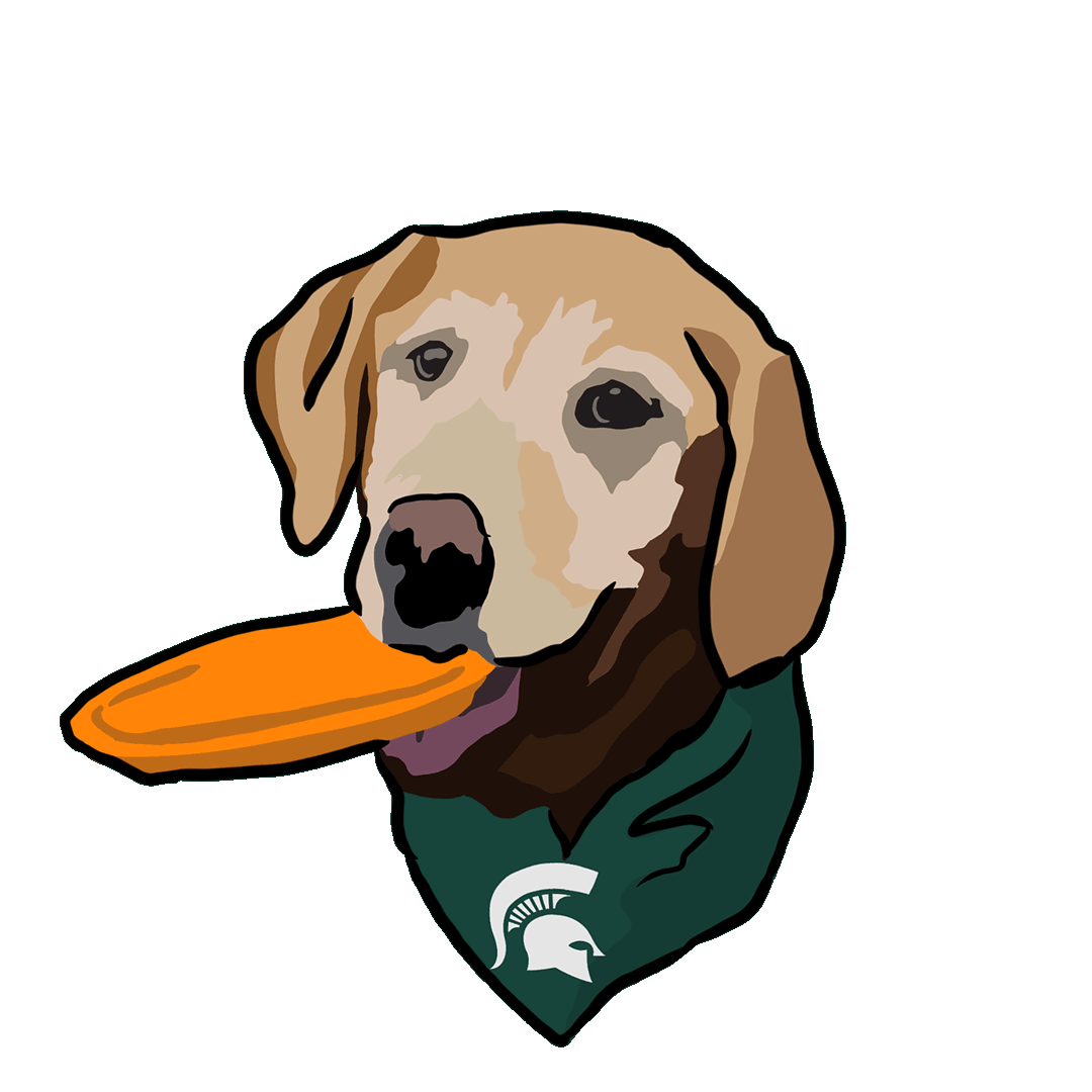 Msu Zeke The Wonder Dog Sticker by Michigan State University for iOS ...