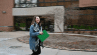 Student Running To Class Gif