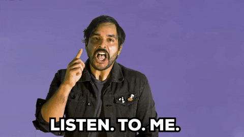 Listen To Me Derrick Acosta GIF by Mega 64 - Find & Share on GIPHY