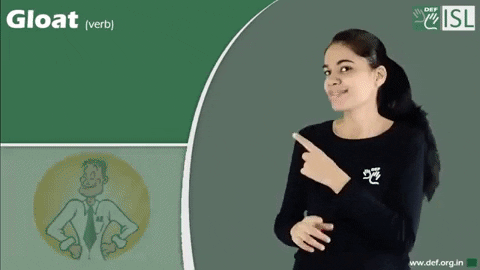 Gloat Sign Language GIF by ISL Connect - Find & Share on GIPHY