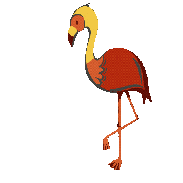 Flamingo Sticker by GEMA for iOS & Android | GIPHY