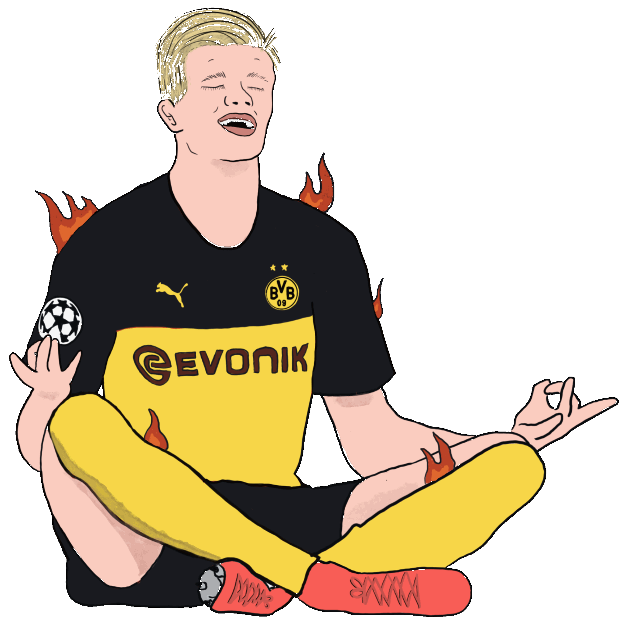 Football Meditating Sticker by Jake Martella for iOS & Android | GIPHY