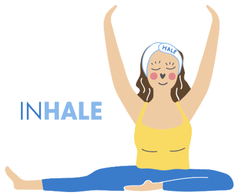 Inhale Exhale Relax Sticker by Think Hale for iOS & Android | GIPHY