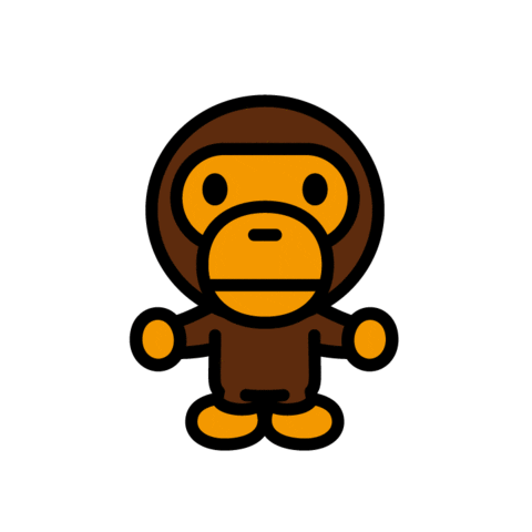 Happy Ape Sticker by A BATHING APE® for iOS & Android | GIPHY