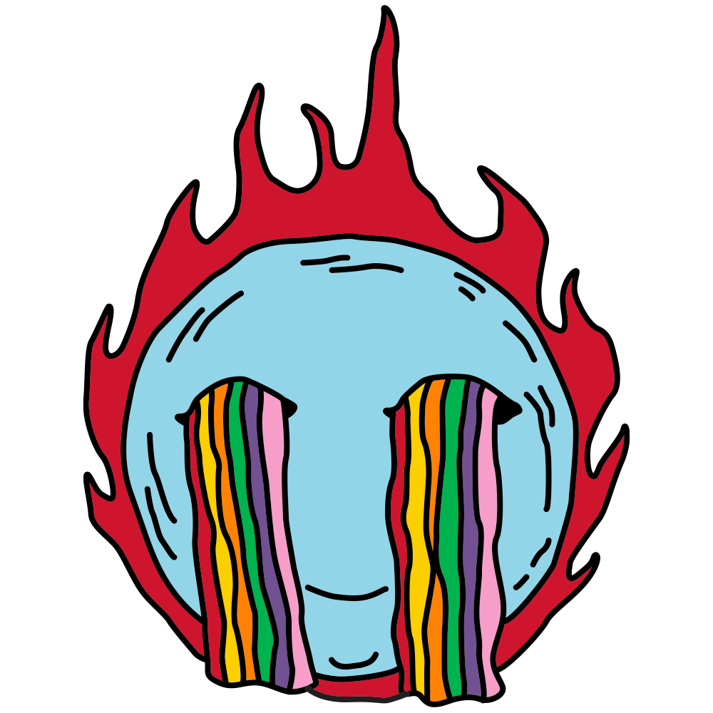 Rainbow Flame Sticker by Cavetown for iOS & Android | GIPHY