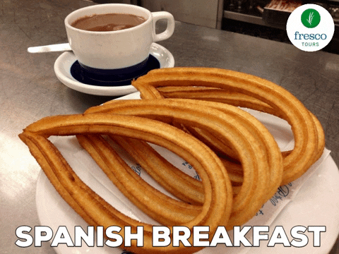 Fresco Tours Camino Santiago Chocolate Churros GIF by Fresco Tours ...