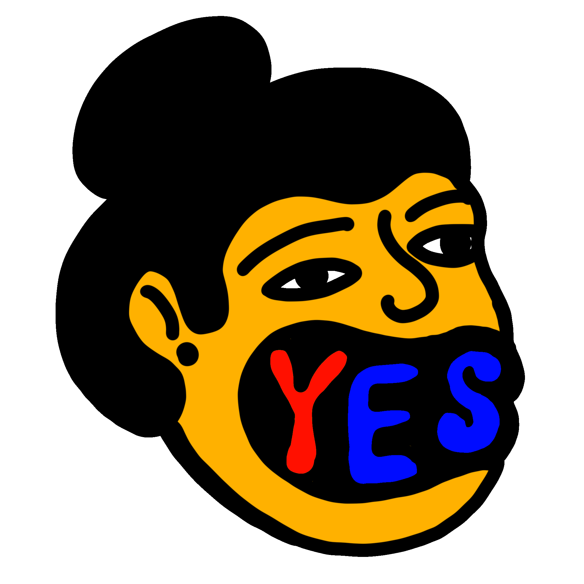 Face Yes Sticker by Darién Sánchez for iOS & Android | GIPHY