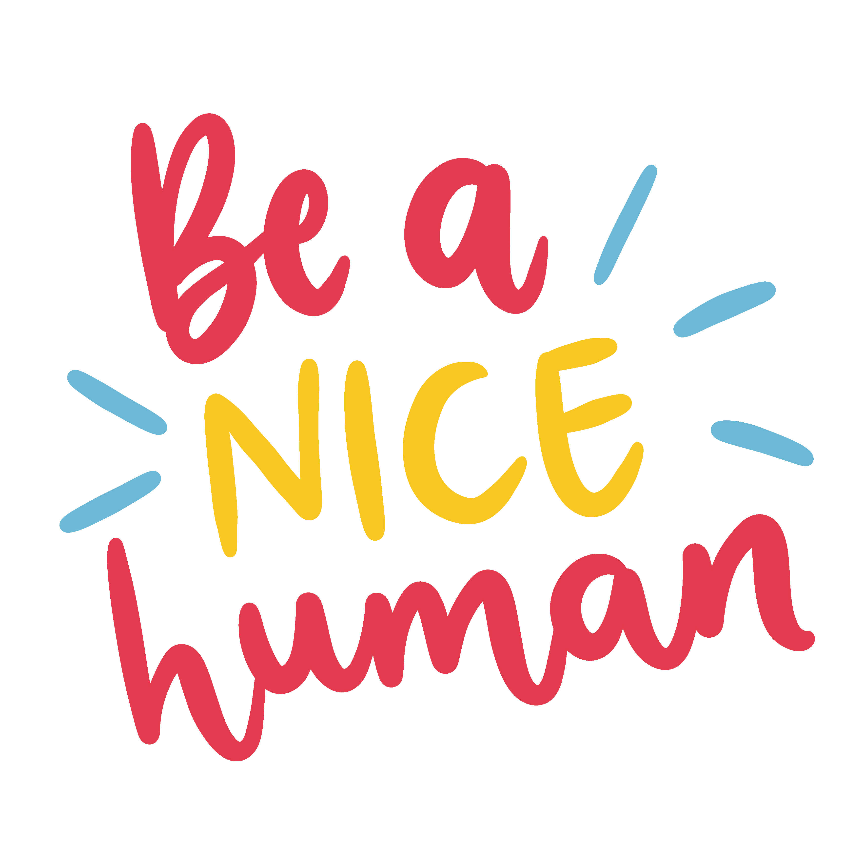 Lunaisyah Be A Nice Human Sticker for iOS & Android | GIPHY