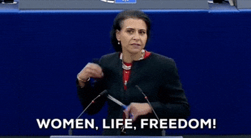 This Swedish MEP Cut Her Hair In Solidarity With Iranian Women by GIPHY ...
