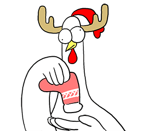 Christmas Chicken GIF by happydog - Find & Share on GIPHY