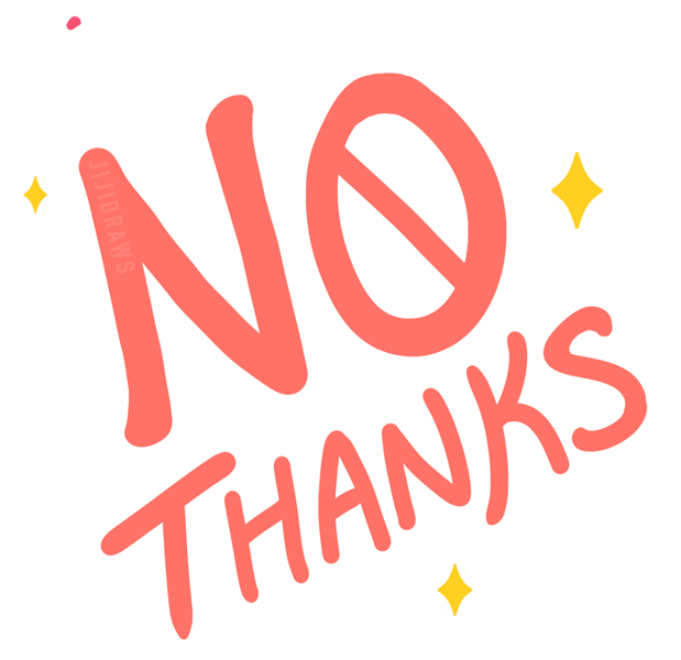No Thank You Sparkle Sticker by Jiji Knight for iOS & Android | GIPHY