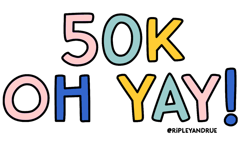 50K Giveaway Sticker by ripleyandrue for iOS & Android | GIPHY