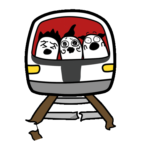 Scared Train Sticker by SGAG for iOS & Android | GIPHY
