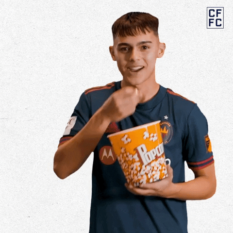 Drunk Football Fan Popcorn Gif