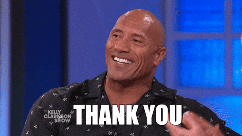 The Rock Thank You GIF by The Kelly Clarkson Show - Find & Share on GIPHY