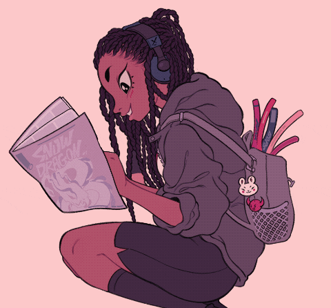 Girl Reading Book GIFs - Get the best GIF on GIPHY