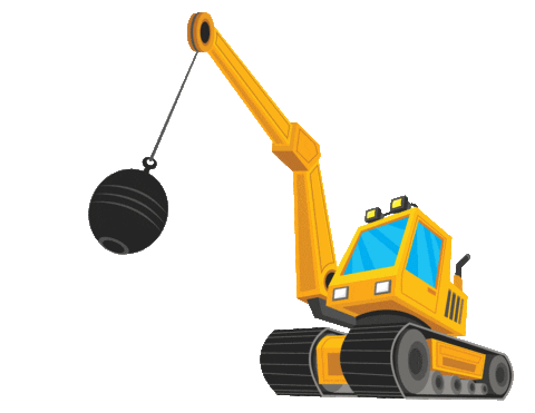 Wrecking Ball Demolition Gif