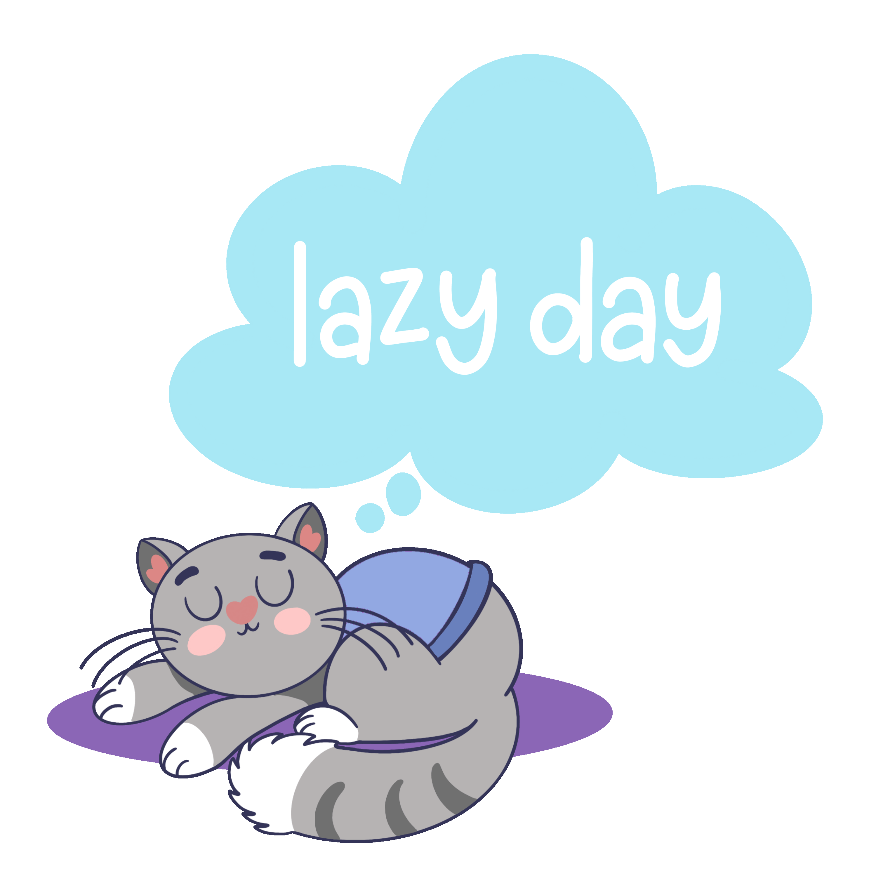 Lazy Cat Sticker for iOS & Android | GIPHY