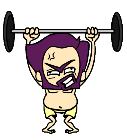 Work Out Cartoon Sticker for iOS & Android | GIPHY