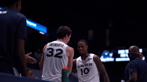 Happy Celebration GIF by Xavier Men's Basketball - Find & Share on GIPHY