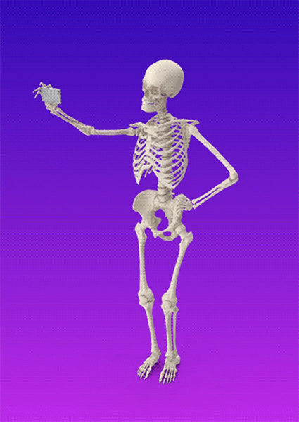 Waving Skeleton Gif